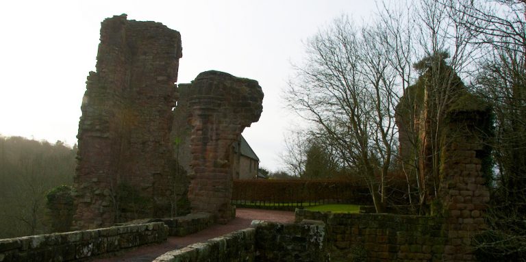 Rosslyn Castle – falling shadows – The Hazel Tree